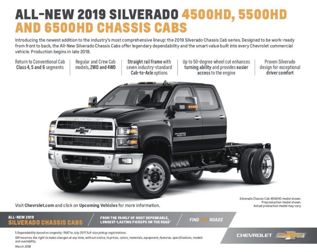 Chevrolet Unveils the 2019 Silverado 4500HD, 5500HD and 6500HD - Frazer ...