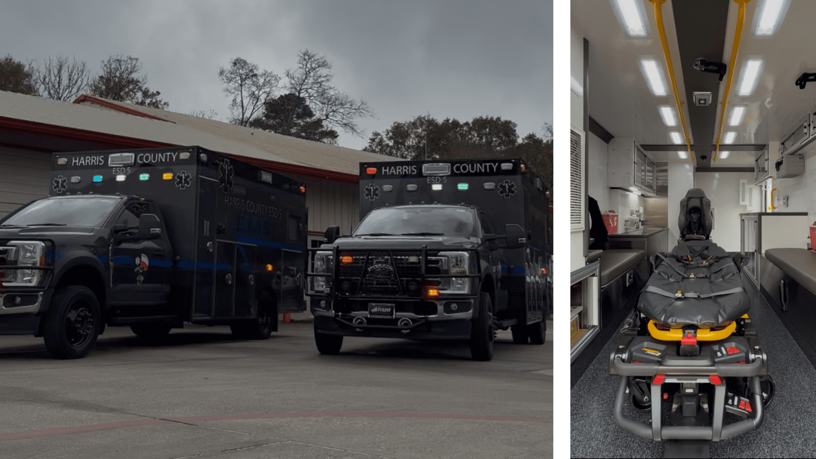 Crosby EMS Rolls Out Two New Door-Forward Ambulances with Custom Black ...